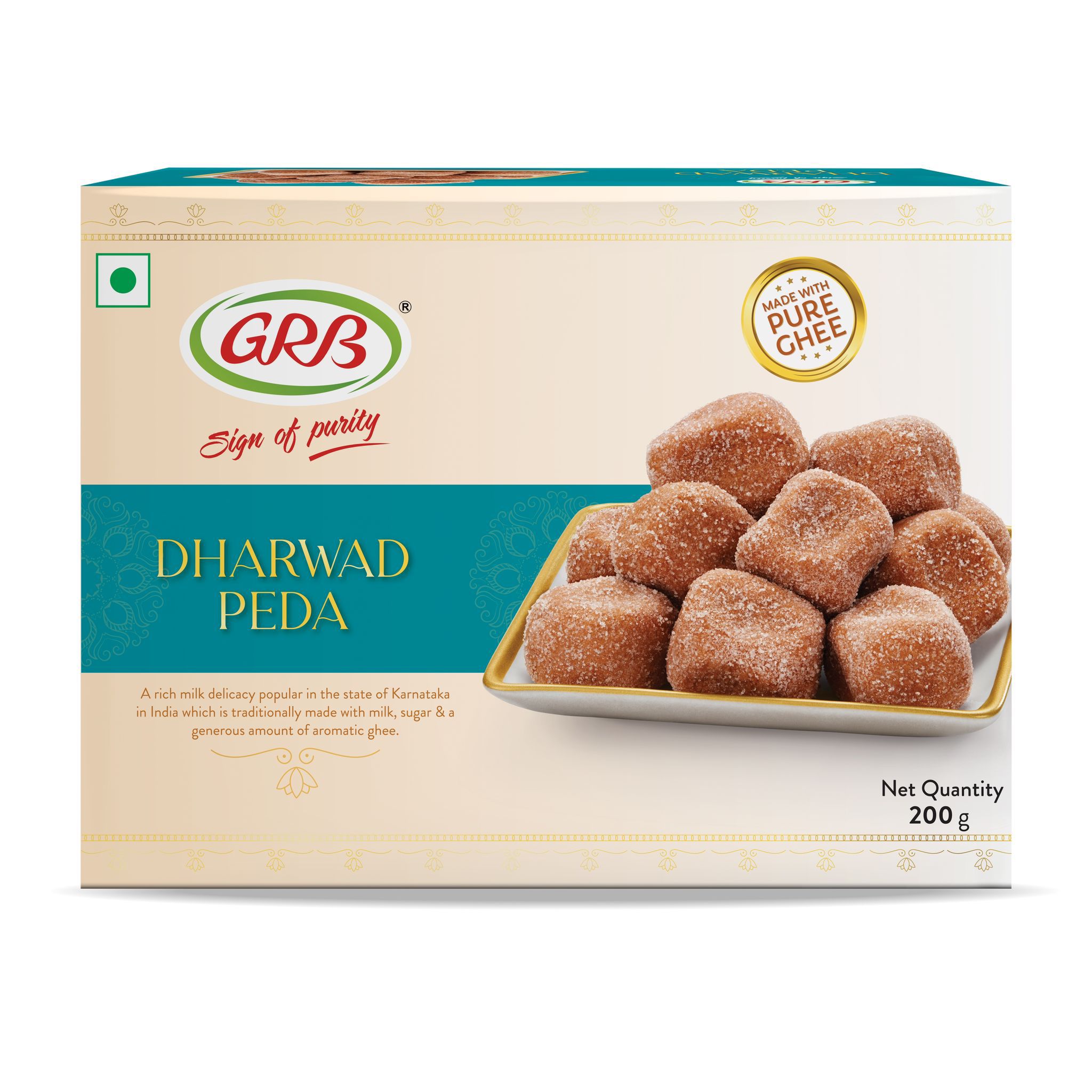 GRB Pure Ghee Dharwad Peda - 200 g – FromIndia.com