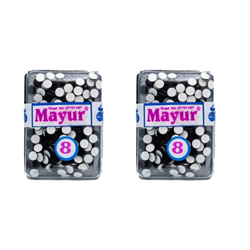 Mayur Sticker Kumkum Bindi Size 8 - Set Of 2